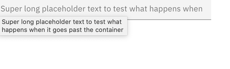 Textinput Placeholder Text Needs Ellipsis For Long Text · Issue 5517 · Carbon Design System
