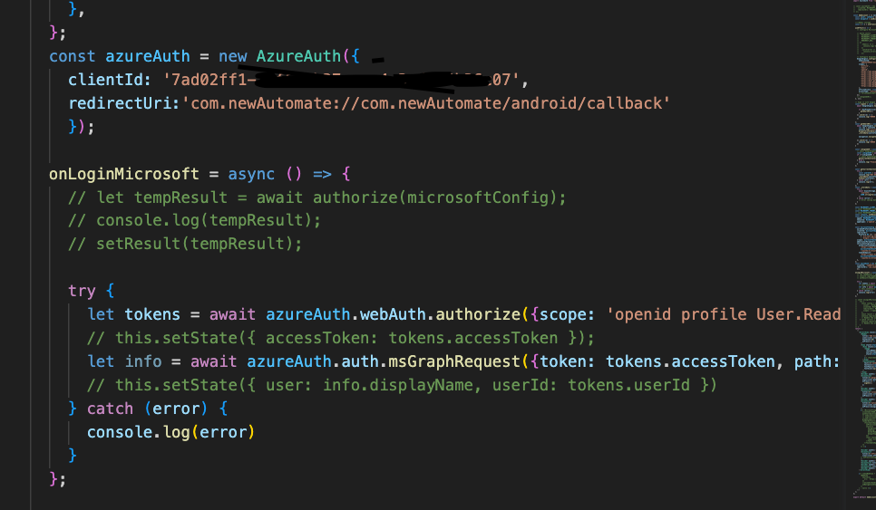 Infinite Loading On Microsoft Login · Issue 183 · Vmurin React Native Azure Auth · Github