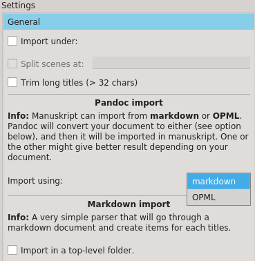 Adds: Importer (docx, html, opml, …) · Issue #200 · olivierkes/manuskript · GitHub