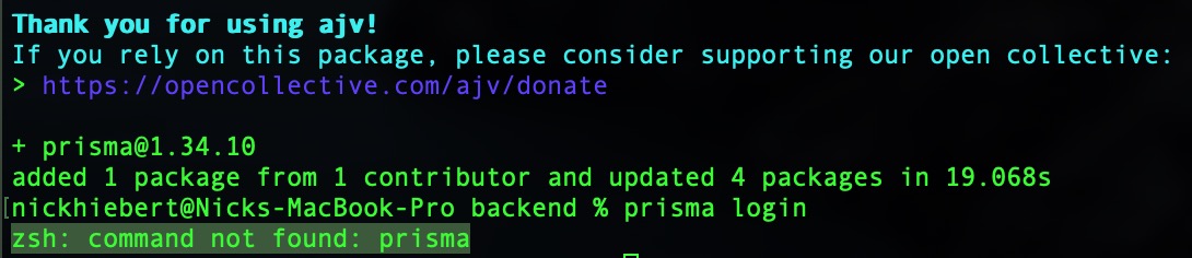 error Command "prisma" not found · Issue #519 · howtographql/howtographql · GitHub