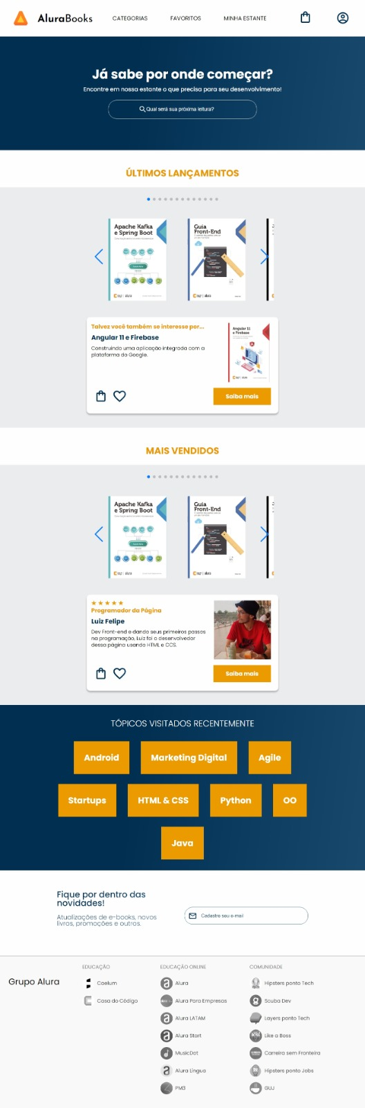 GitHub - luixfelipe0/alura-books: Projeto realizado durante o curso de Responsividade utilizando ...