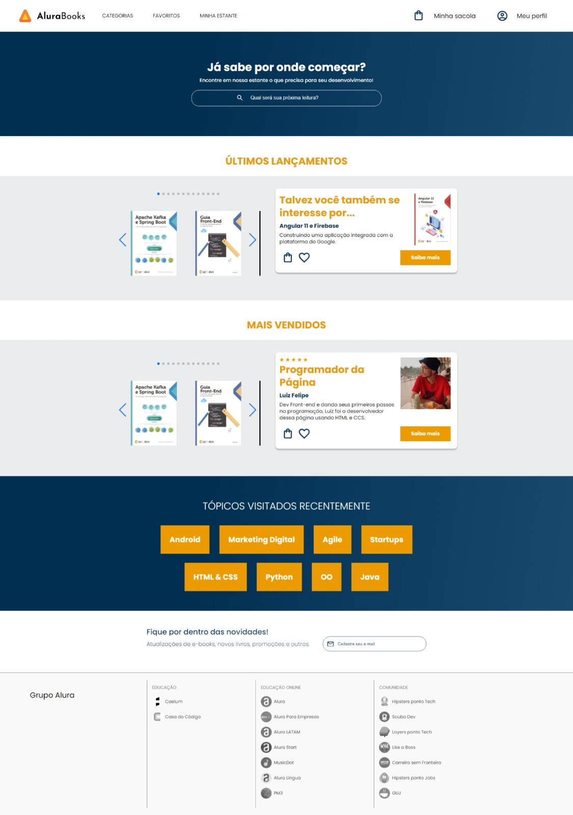 GitHub - luixfelipe0/alura-books: Projeto realizado durante o curso de Responsividade utilizando ...