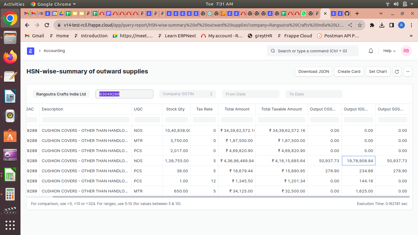 Display HSN code in separate lines if the Interstate and Intra state tax is applied · Issue ...