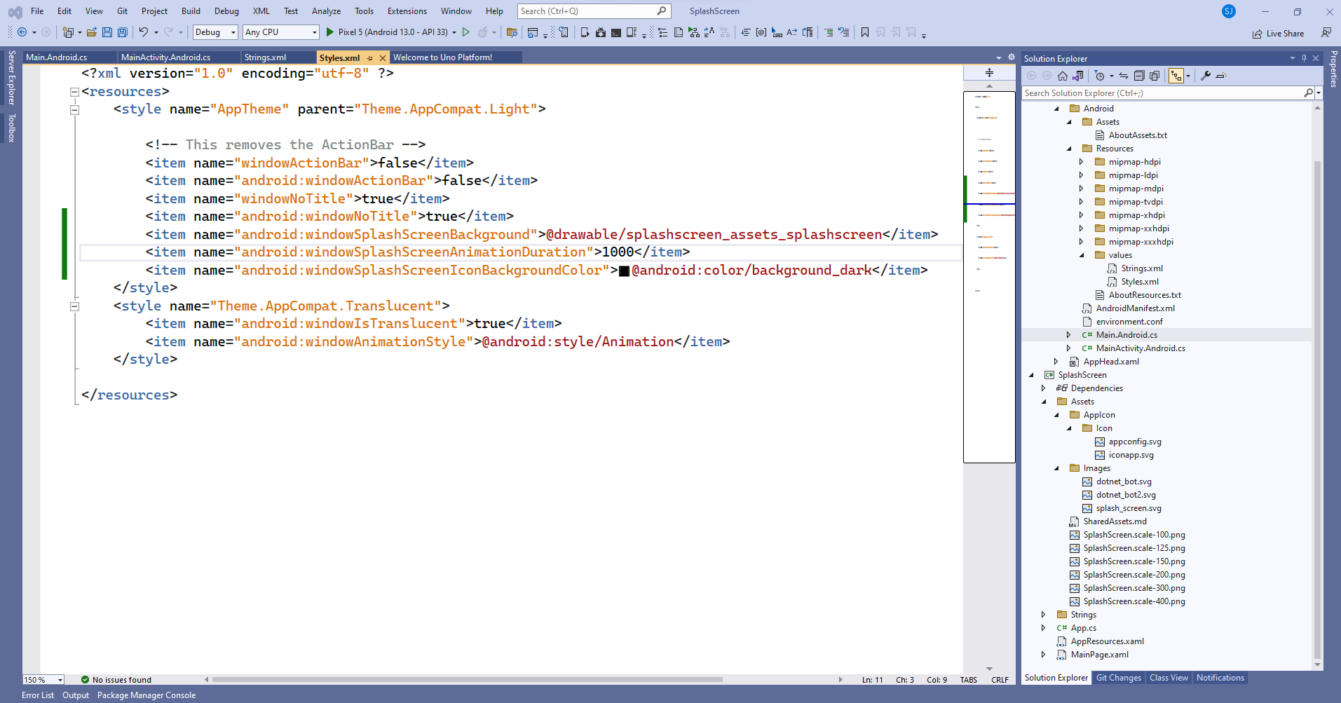 Custom splash screen not working in UNO · Issue #11968 · unoplatform/uno · GitHub