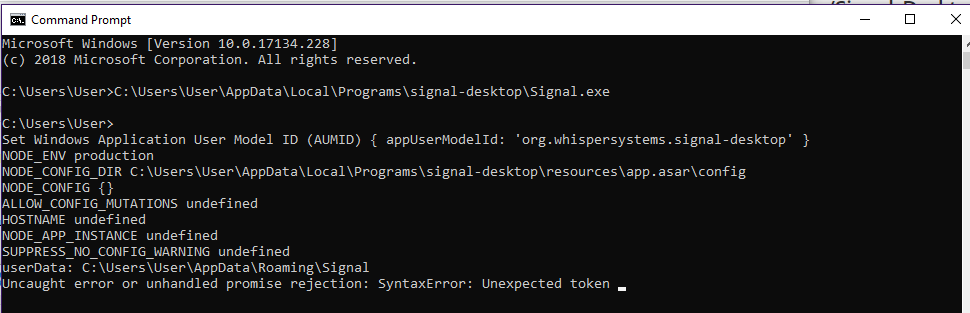 Signal desktop windows 10 Pro Single Language x64 Will not launch ...