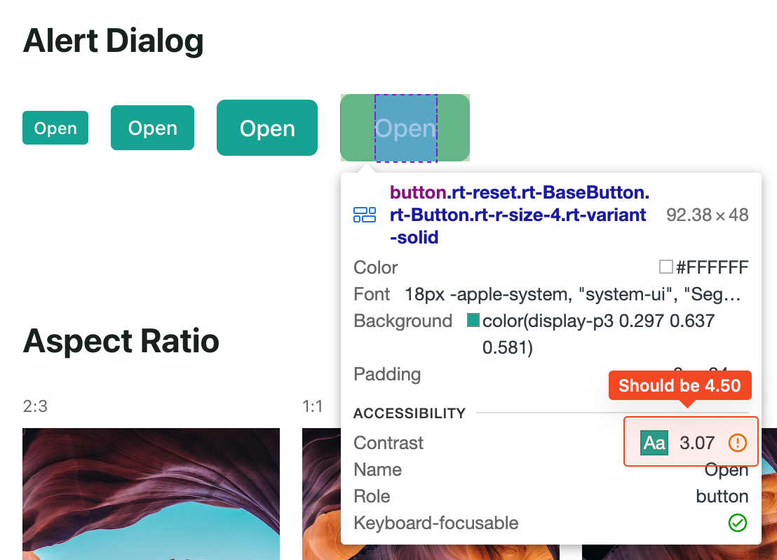 Accessibility Color Contrast · Issue 141 · Radix Uithemes · Github 