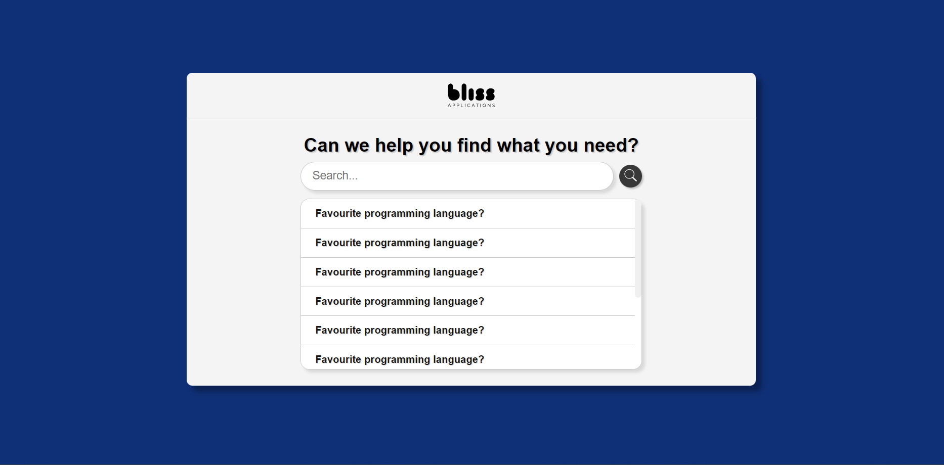 GitHub - rogiandrade/Challenge-Bliss: Bliss Application App