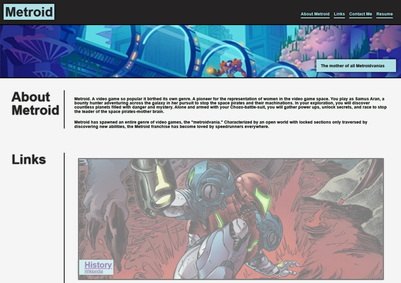 GitHub - joemeetjoe/Metroid-fan-page: A fan page for the popular video game, Metroid