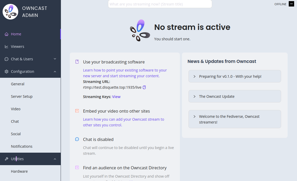 Make admin stream title input more visible · Issue #2933 · owncast/owncast · GitHub