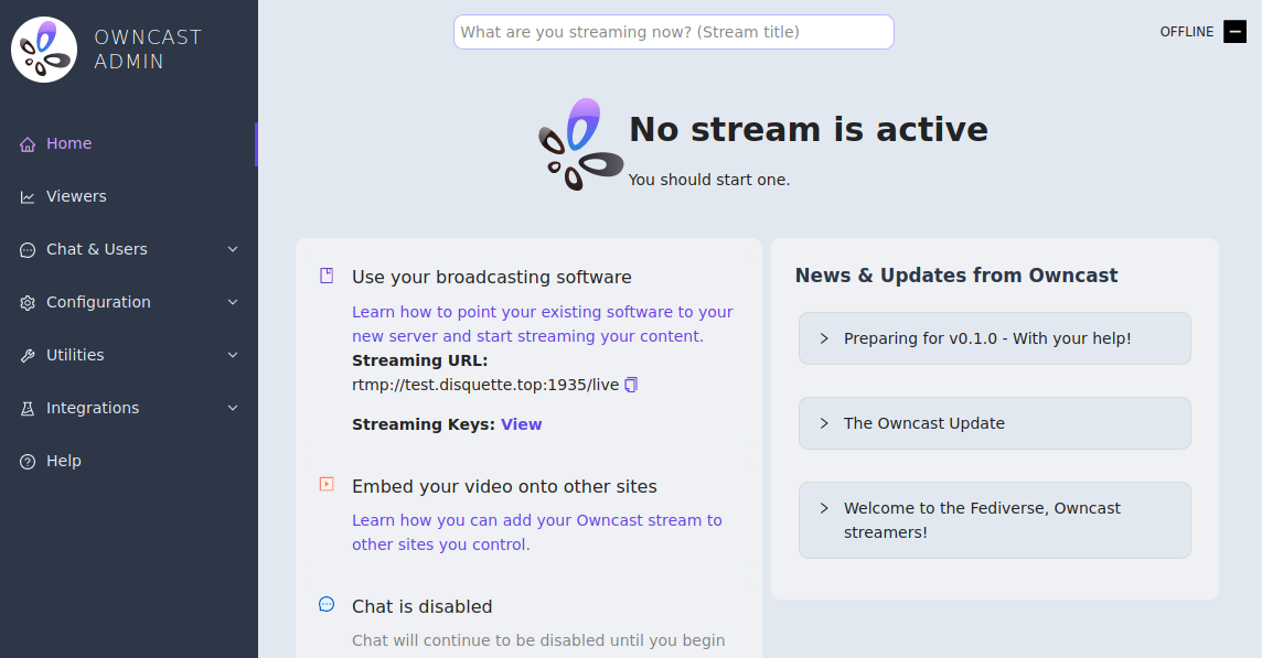 Make admin stream title input more visible · Issue #2933 · owncast/owncast · GitHub