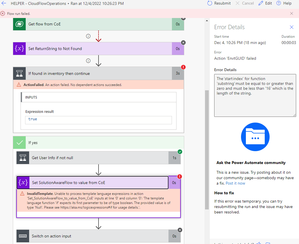 [coe Starter Kit Bug] Critical Flows Not Completing Successfully · Issue 4339 · Microsoft