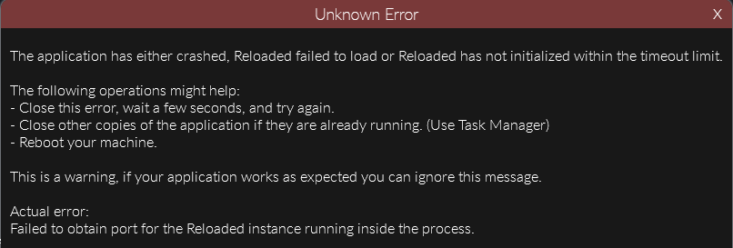 P4G: Failed to obtain port for Reloaded Instance · Issue #170 · Reloaded-Project/Reloaded-II ...