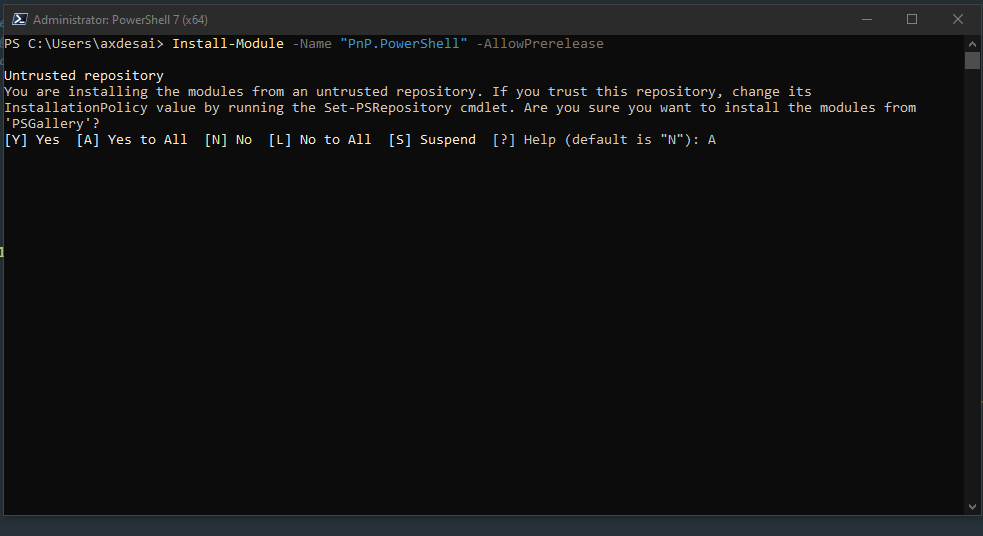 [BUG] Cannot connect with credentials · Issue #61 · pnp/powershell · GitHub