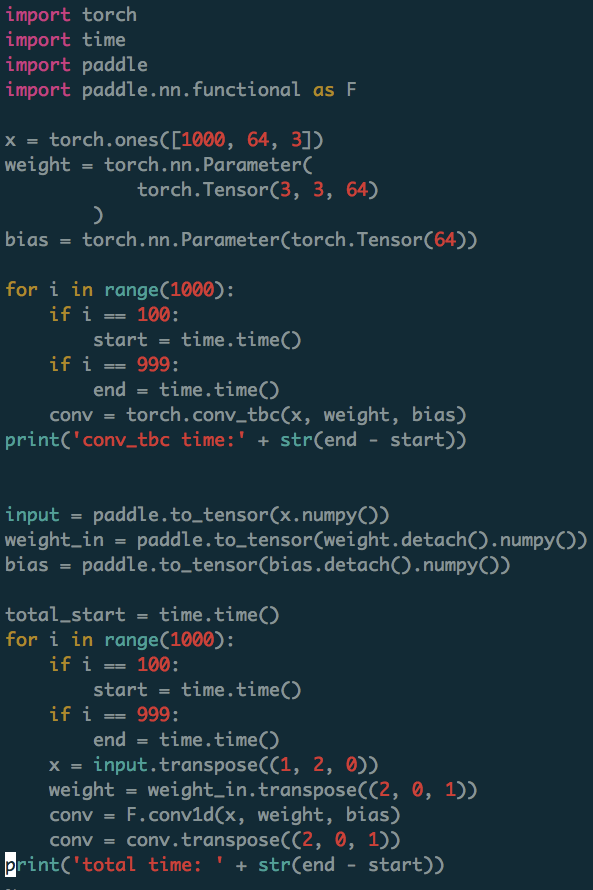 [论文复现] ConvS2S中缺个conv_tbc的算子，用conv1d后速度慢了五六倍 · Issue #35257 · PaddlePaddle/Paddle · GitHub