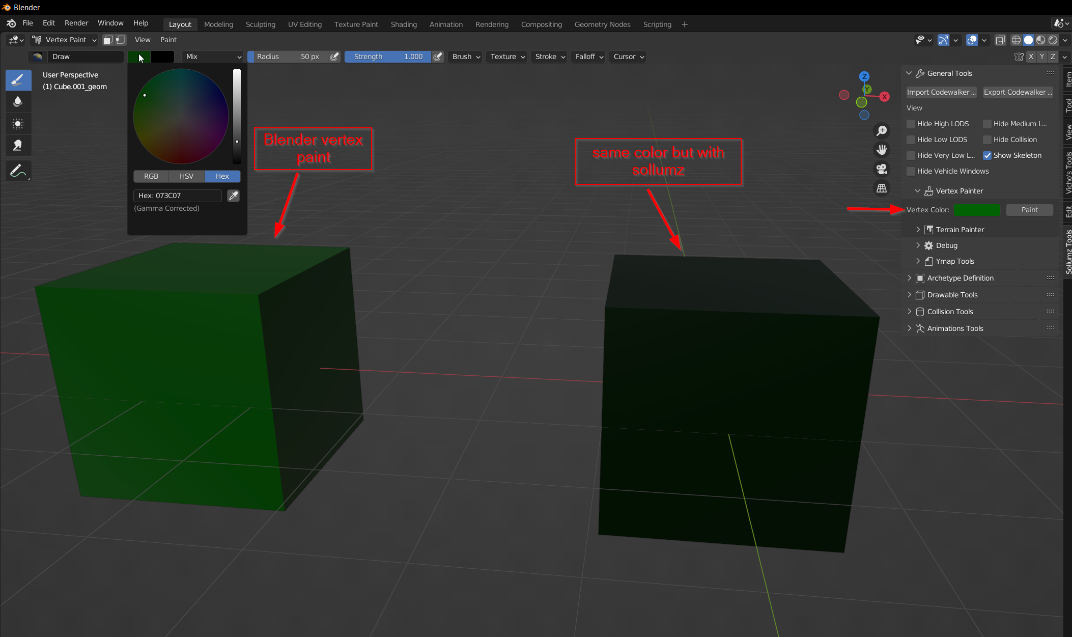 Wrong vertex painted color · Issue #475 · Sollumz/Sollumz · GitHub