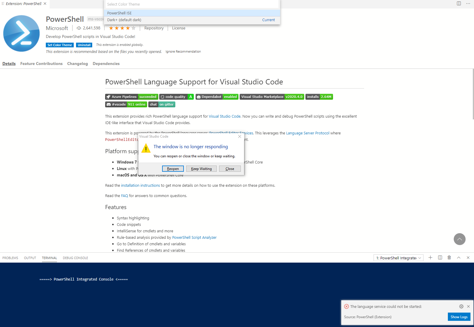 Vs Code Freezes When Starting Up · Issue 98822 · Microsoftvscode · Github