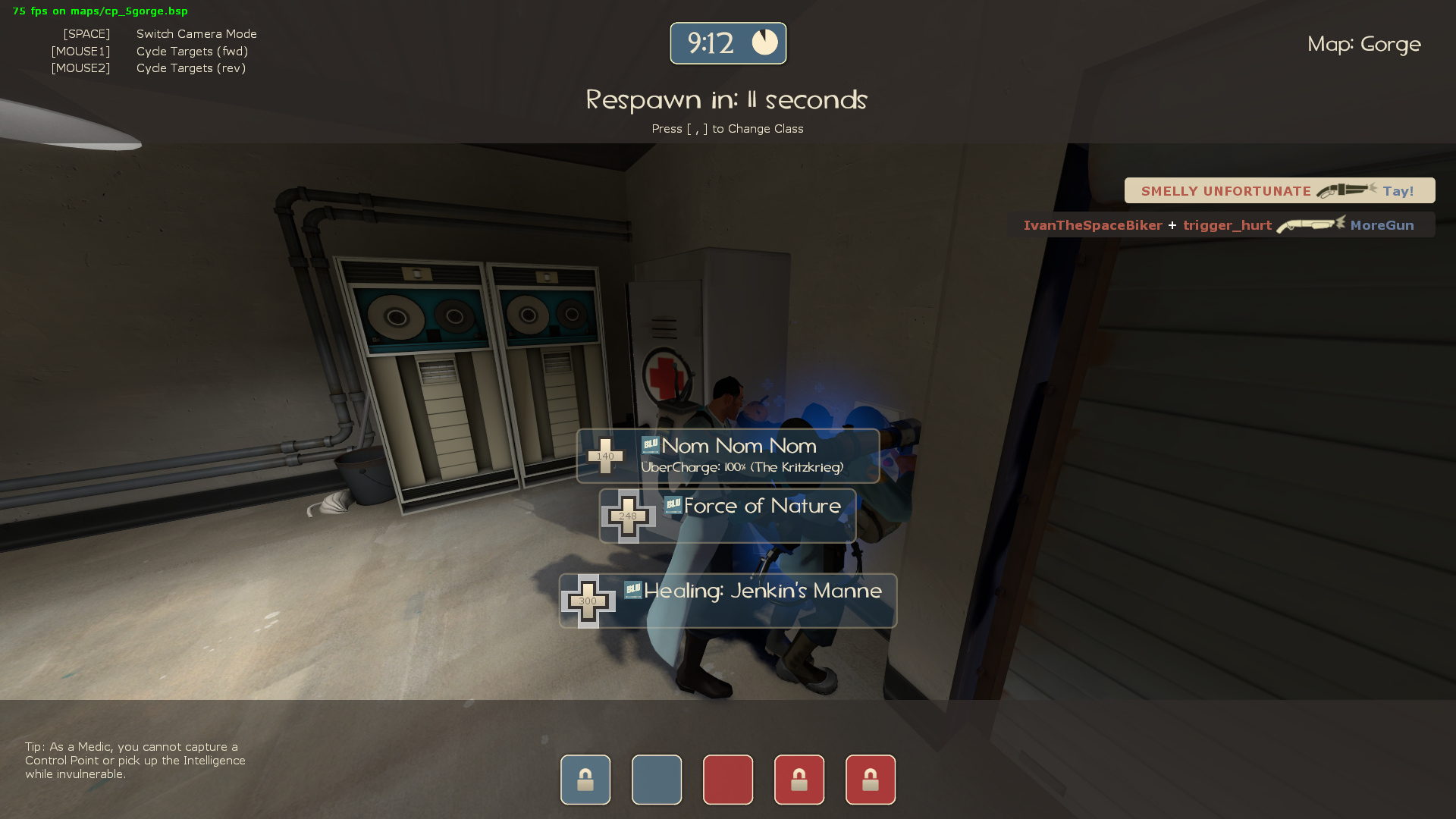 Bots get stuck in the 2nd spawn of cp_5gorge · Issue #107 · tf2classic ...