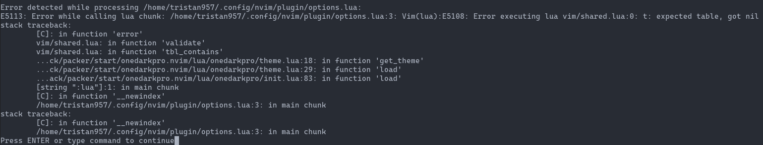Running into lua backtrace every once in a while · olimorris onedarkpro.nvim · Discussion #129 ...