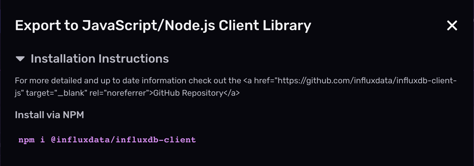 Client library export instructions contain html instead of clickable links · Issue #3239 ...