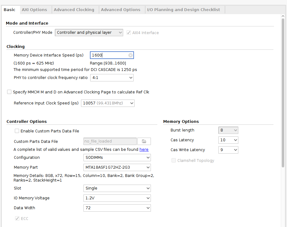 Generating the PL DDR4 controller's pinout in Vivado's latest (for ...