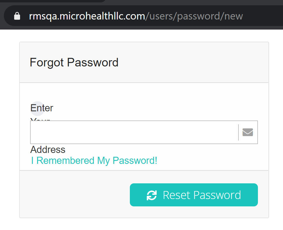 Fix layout of Forgot Password form · Issue #344 · MicroHealthLLC/mRMS ...