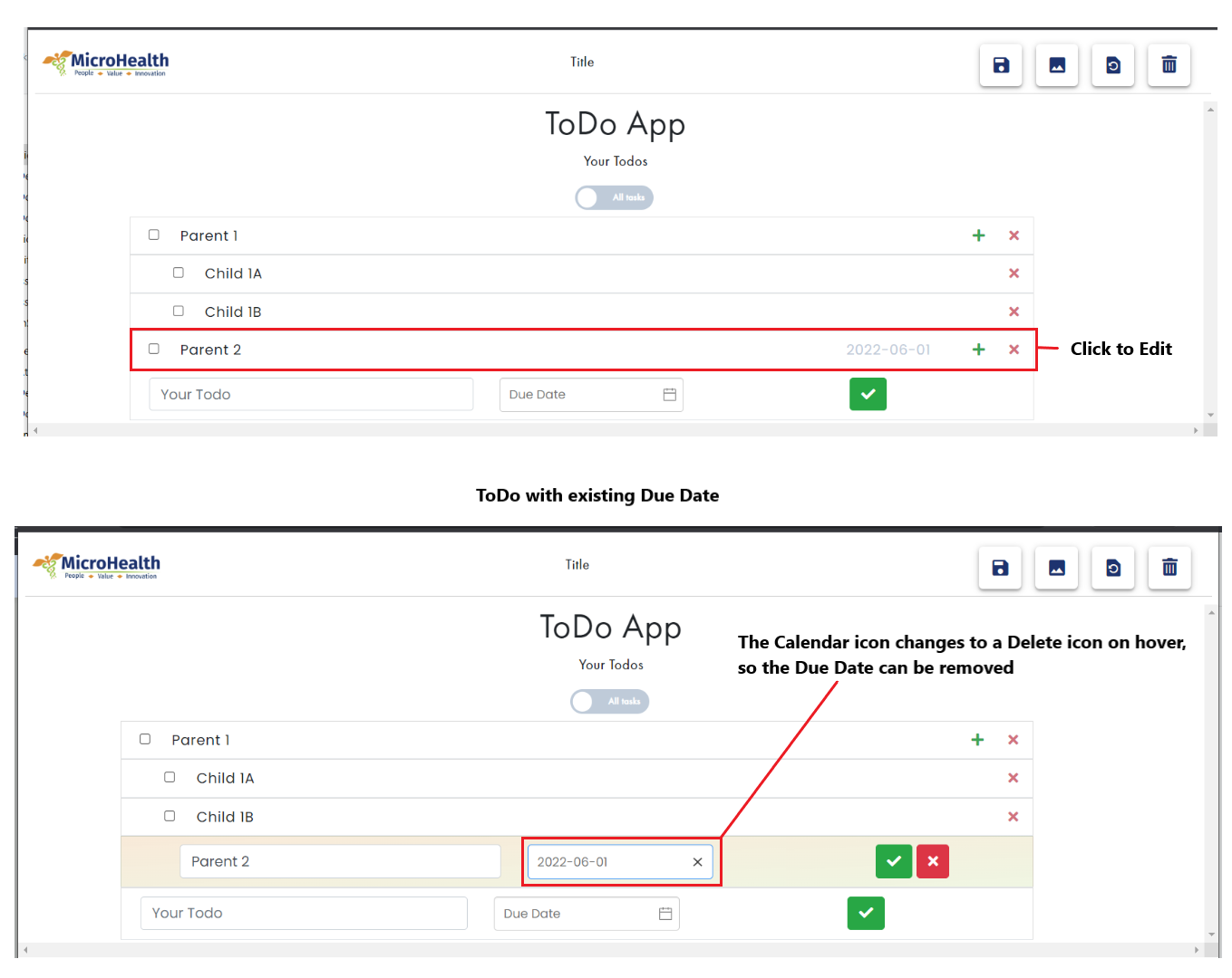 Edit Todo Forms Should Remove Delete Due Date Yellow Button And 1285