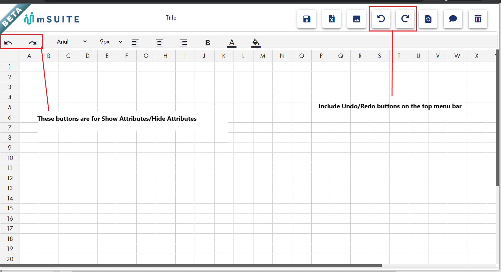 All Maps: Include "Undo" and "Redo" buttons on header bar, since Confirm/Delete function will be ...