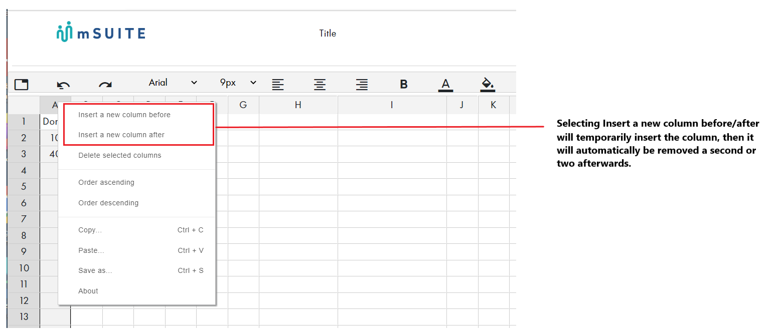 Spreadsheet: Selecting "Insert a new column before/after" should stick · Issue #875 ...