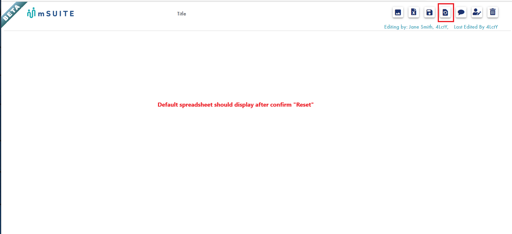Spreadsheet: Clicking confirm "Reset" should display default map, instead of a blank canvas ...