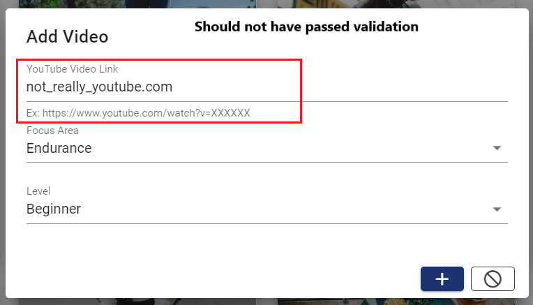 Add Video form should validate youtube input format · Issue #148 · MicroHealthLLC/be-well · GitHub