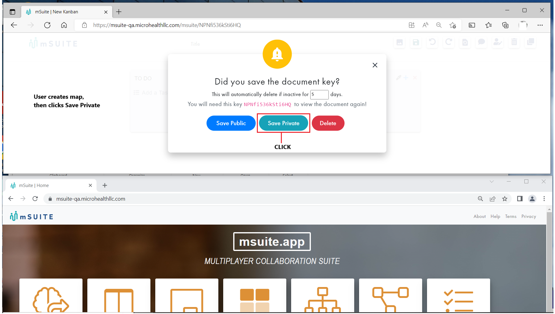 User should not be able to access/update/delete/reset/duplicate/save a map that is Save Private ...