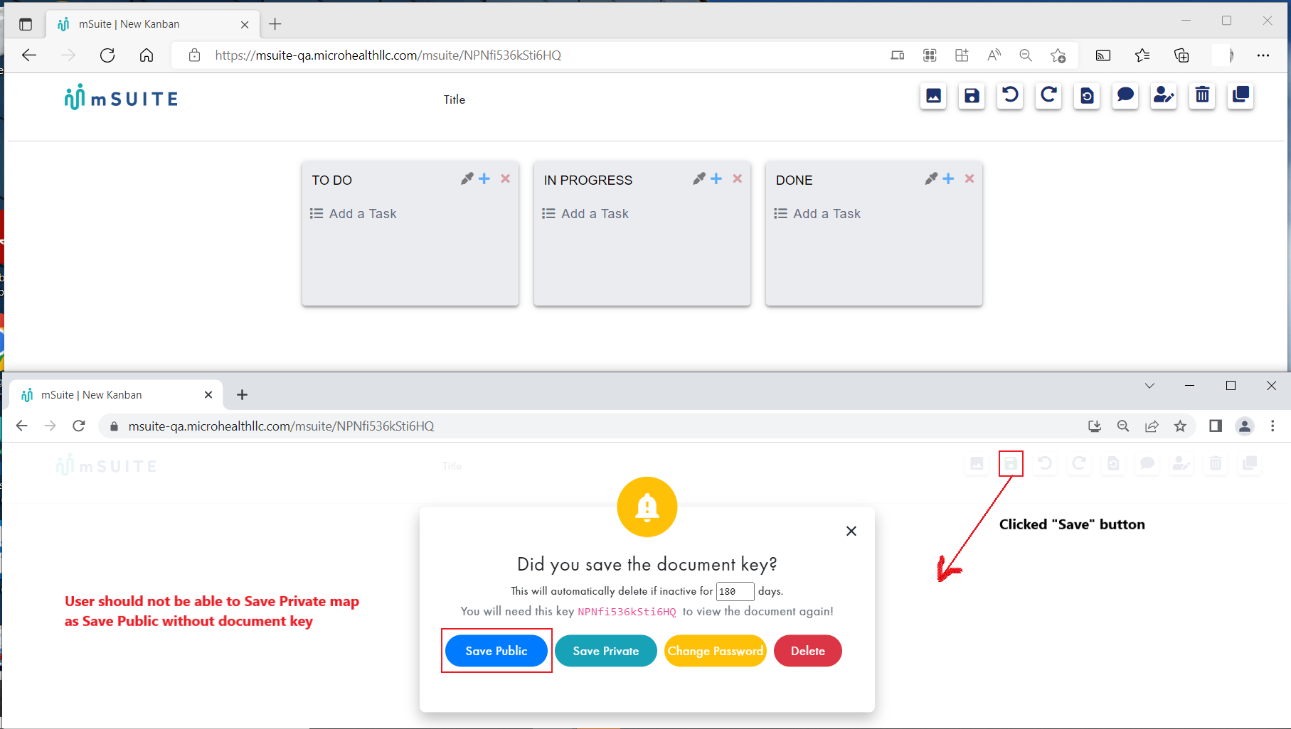 User should not be able to access/update/delete/reset/duplicate/save a map that is Save Private ...