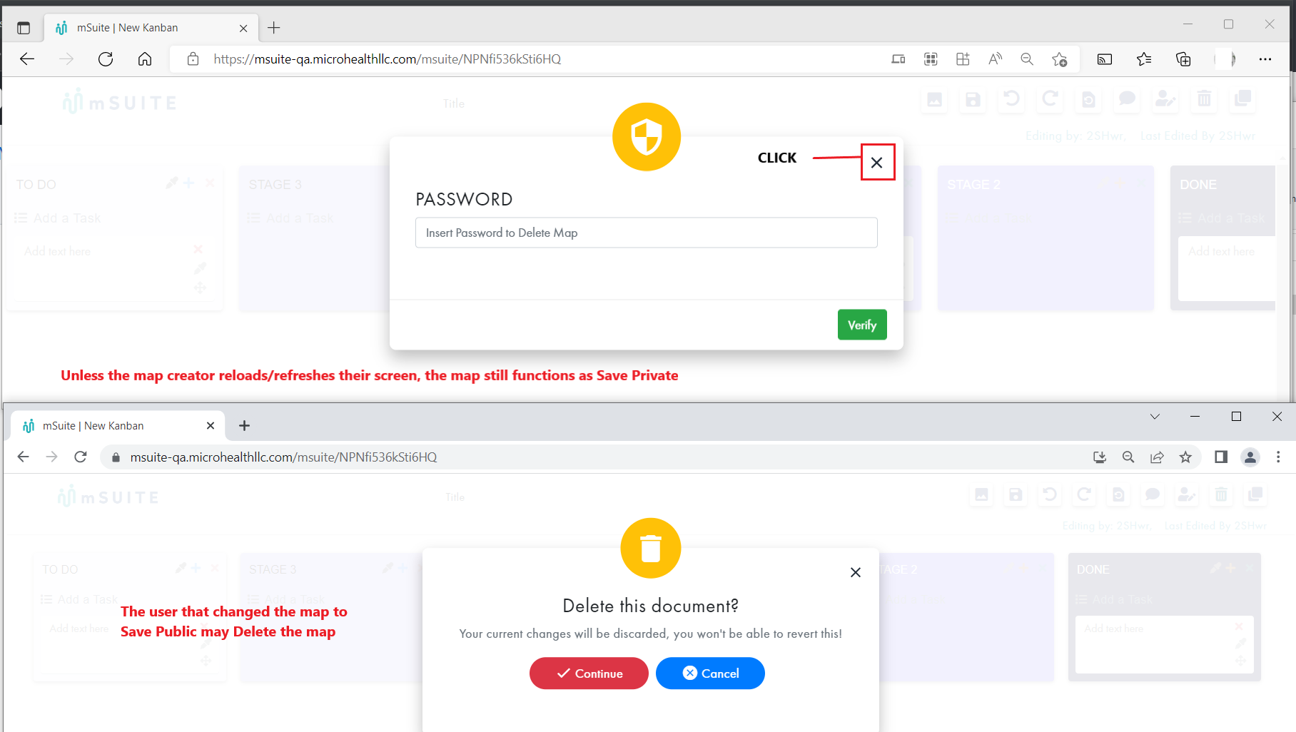 User should not be able to access/update/delete/reset/duplicate/save a map that is Save Private ...