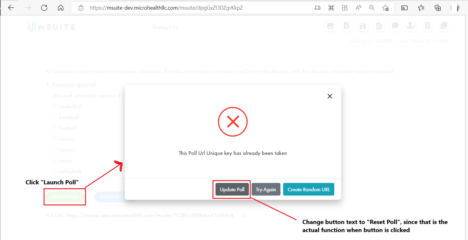 Poll map: Change "Update Poll" button text to "Reset Poll", since that is the actual function ...