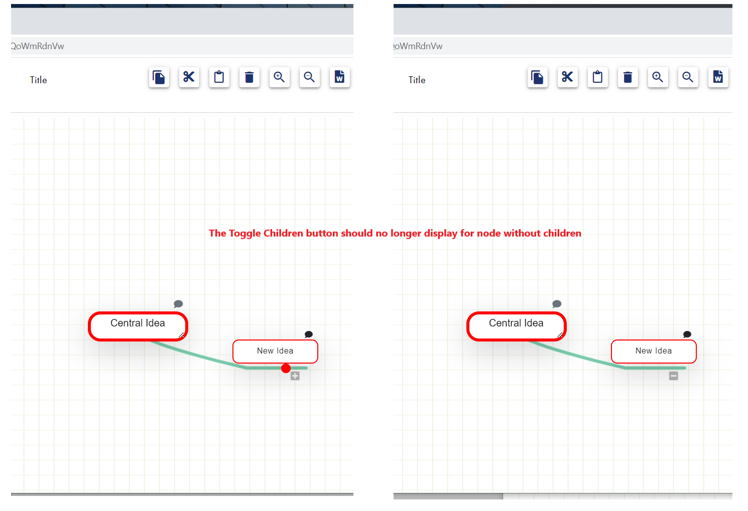 Mindmap: Toggle children button should not display for node without children · Issue #1191 ...