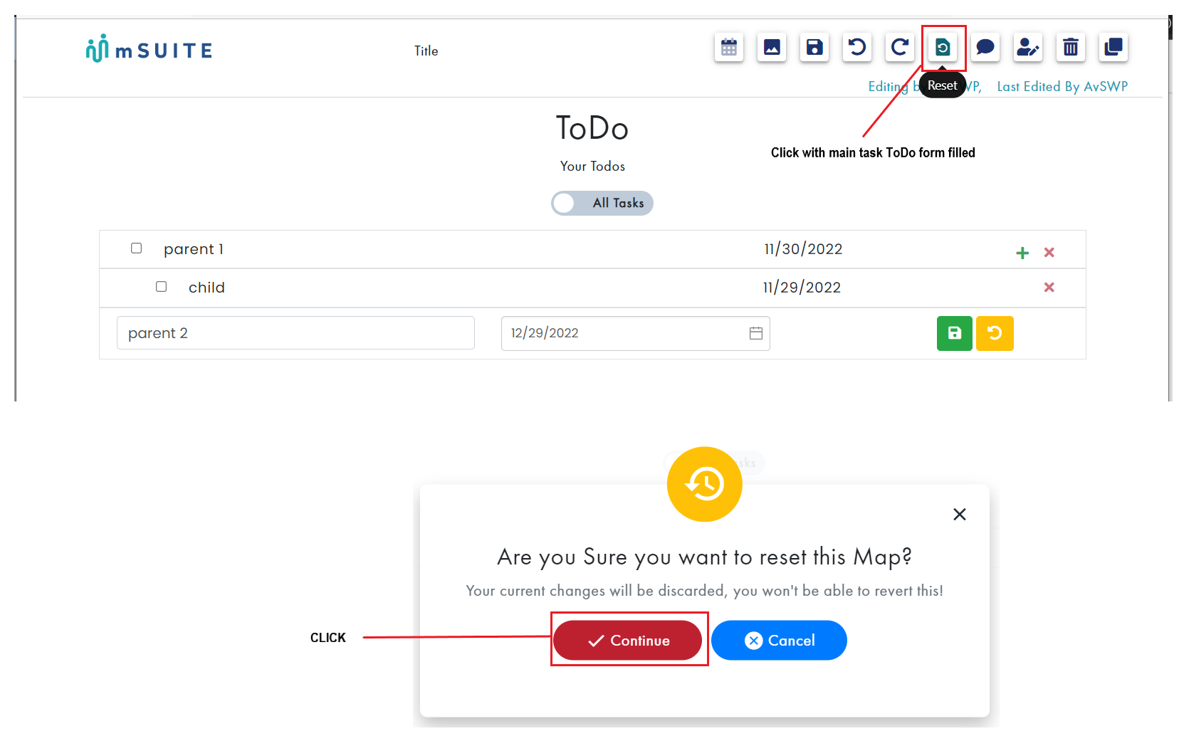 ToDo map: Confirm "Reset" should display default ToDo · Issue #1273 · MicroHealthLLC/mSuite · GitHub