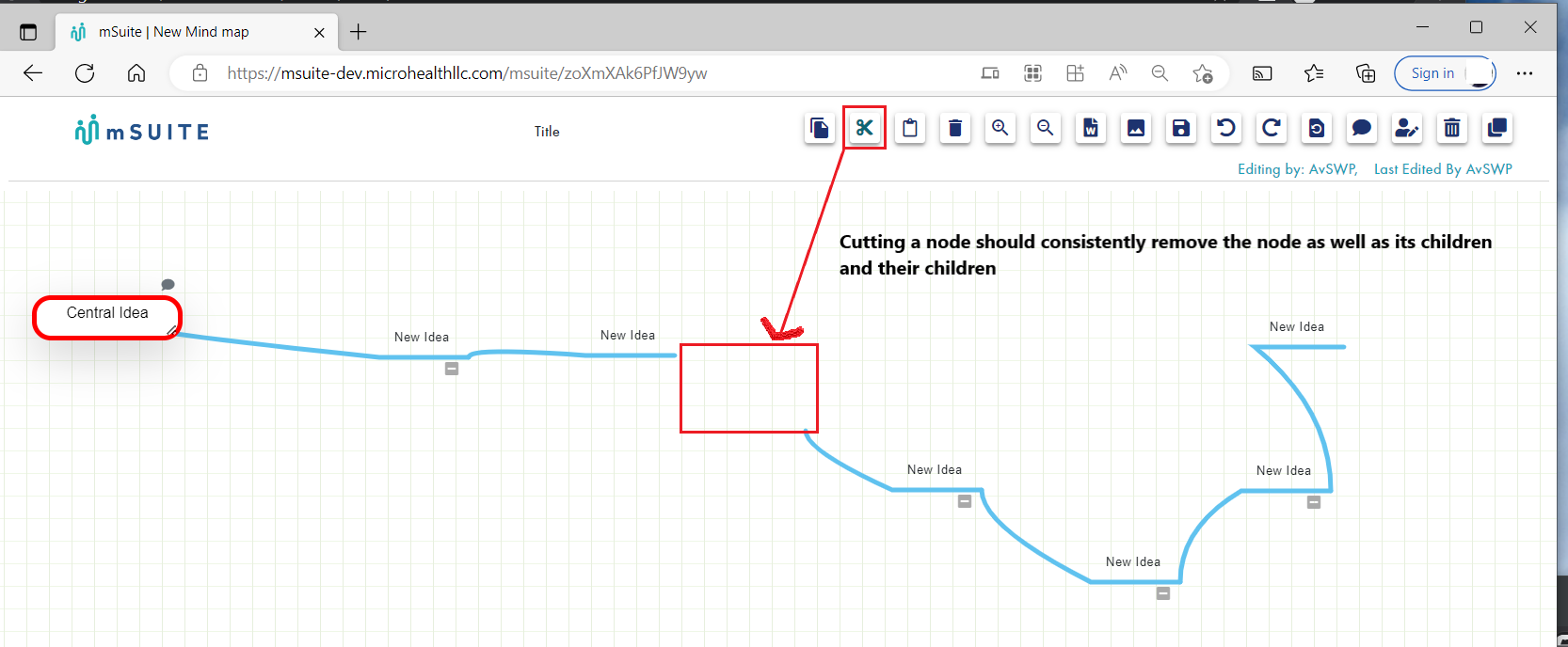 Mindmap: Cutting a node should consistently remove the node AND its descendants · Issue #1323 ...