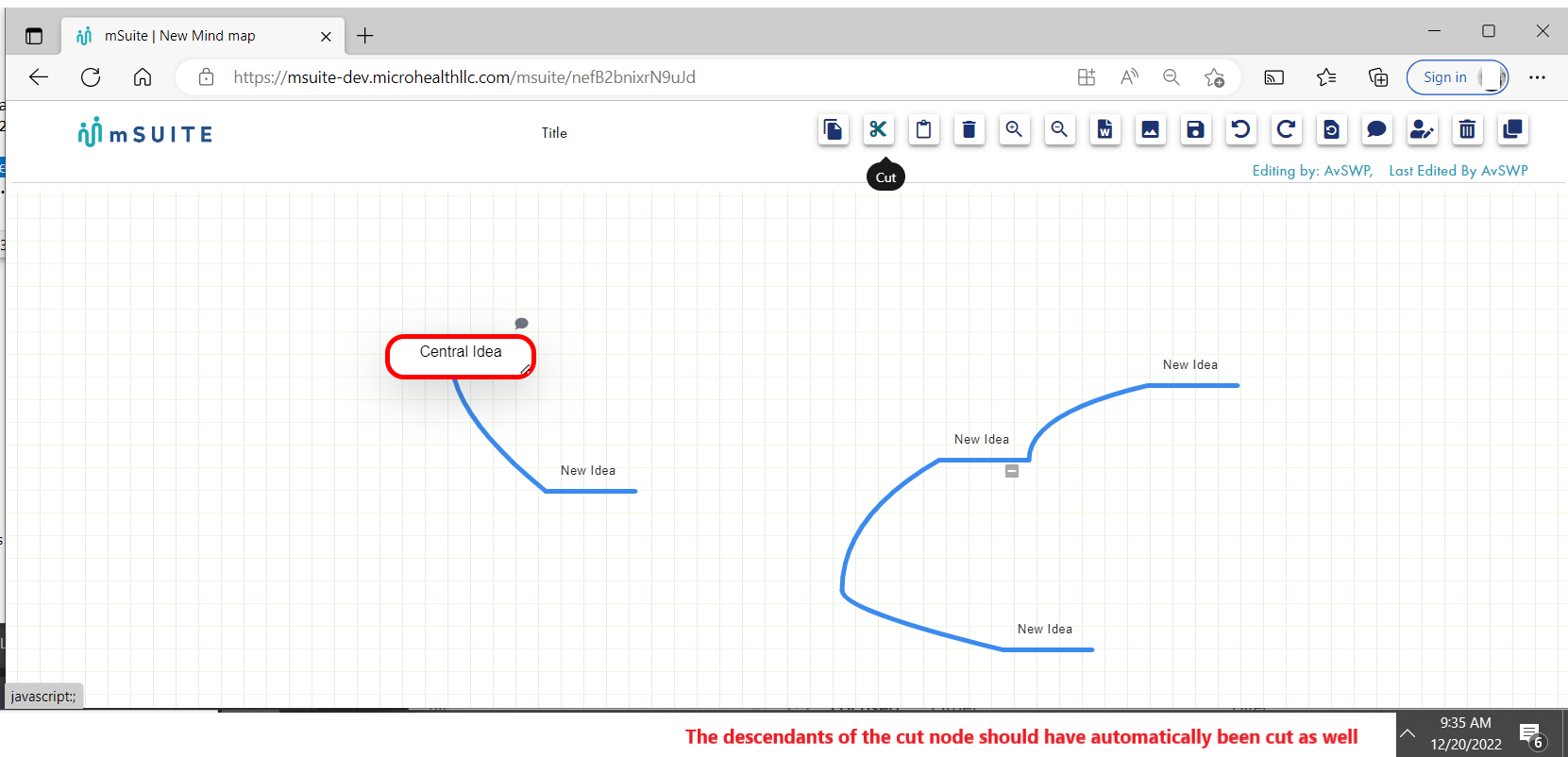 Mindmap: Cutting a node should consistently remove the node AND its descendants · Issue #1323 ...