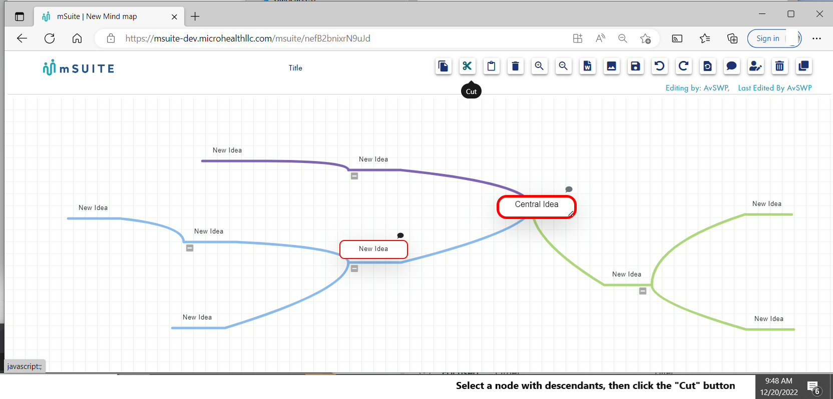 Mindmap: Cutting a node should consistently remove the node AND its descendants · Issue #1323 ...