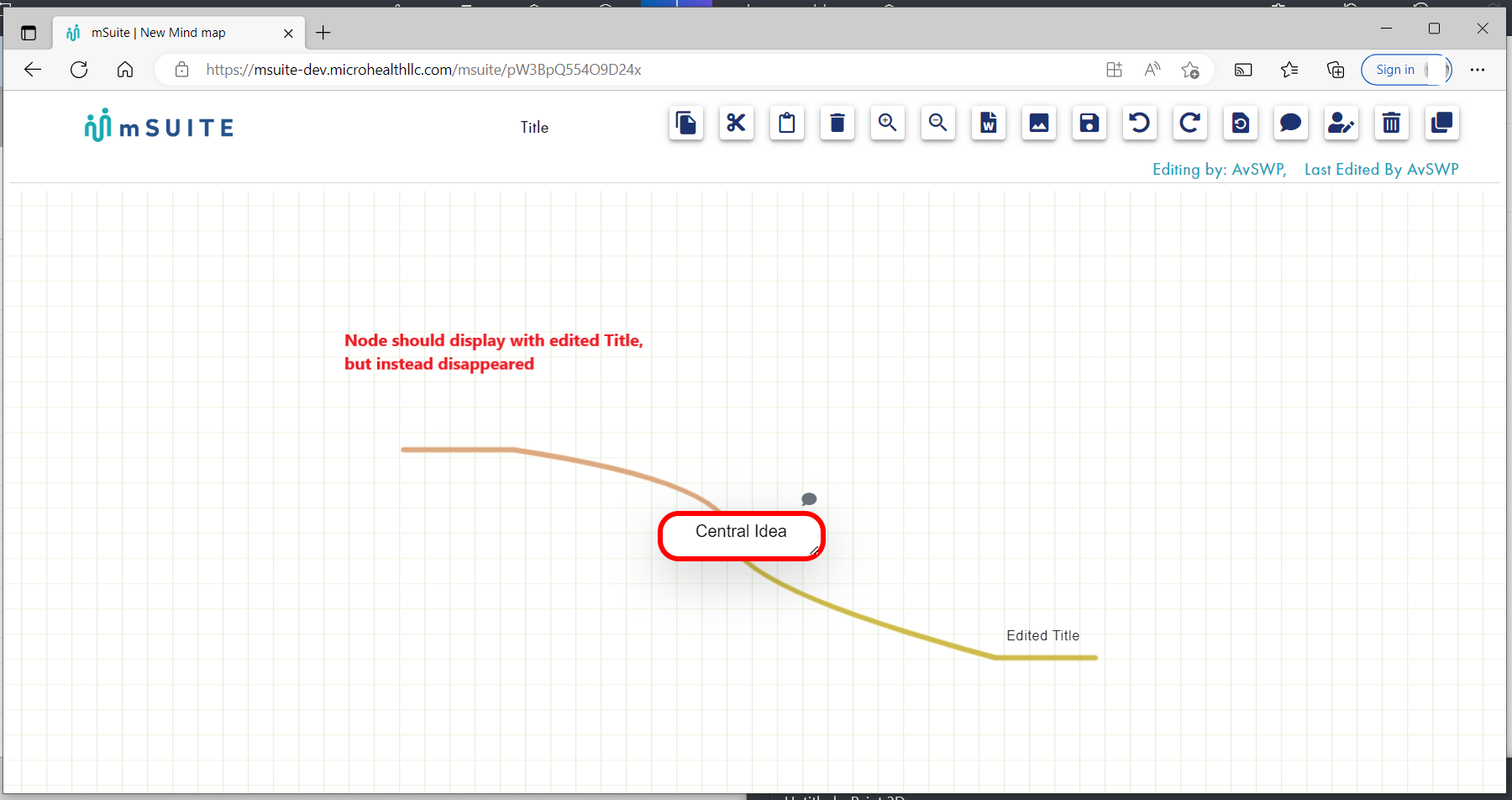 Mindmap: Sometimes node disappears after Edit Node Title · Issue #1352 · MicroHealthLLC/mSuite ...