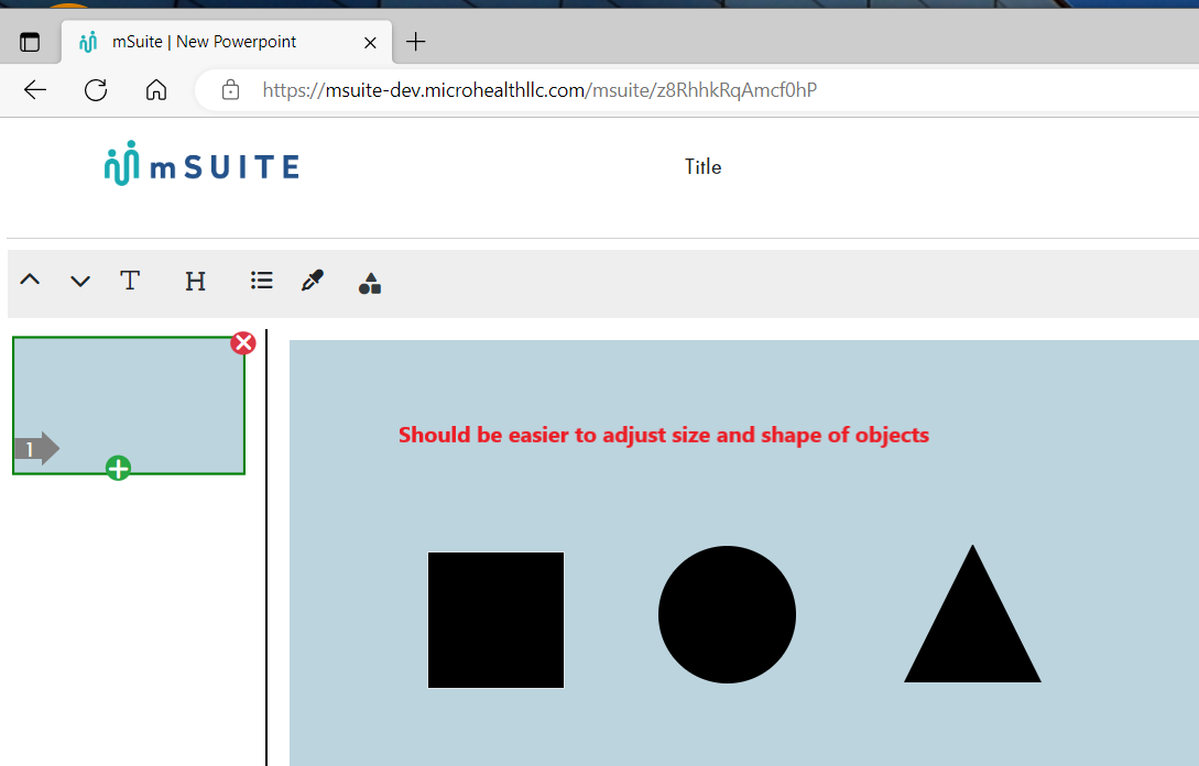 Presentation: Should be easier to adjust size and shape of objects · Issue #1422 ...