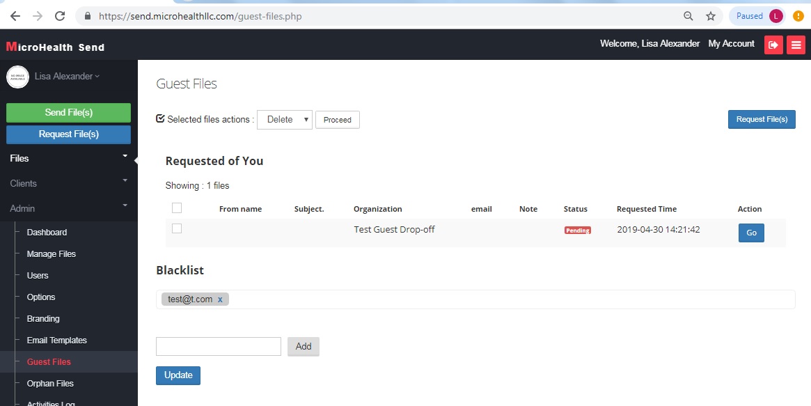 Include Guests Drop-off Files screen · Issue #323 · MicroHealthLLC ...