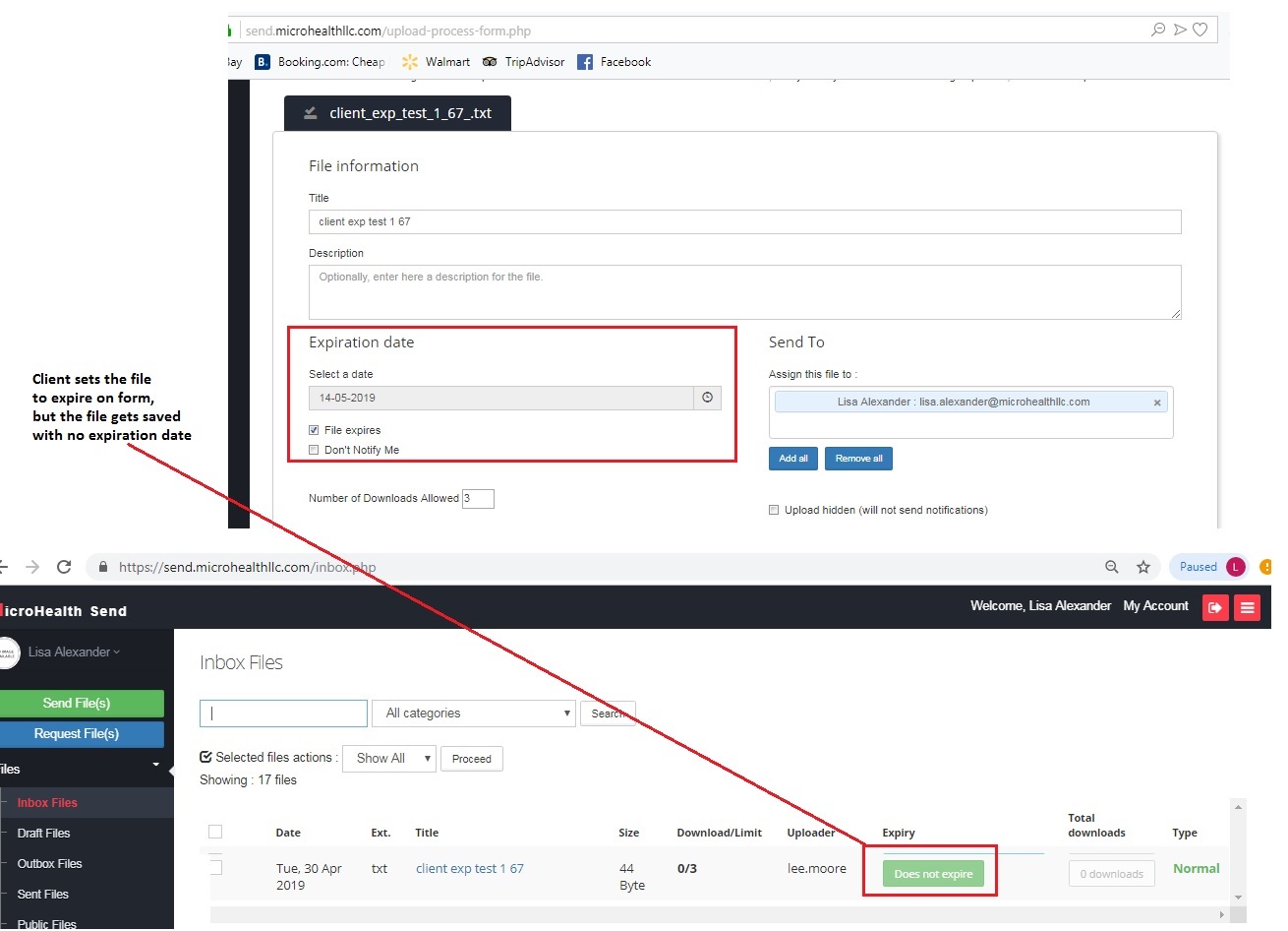 Client sets expiration date on upload form (upload-process-form.php ...