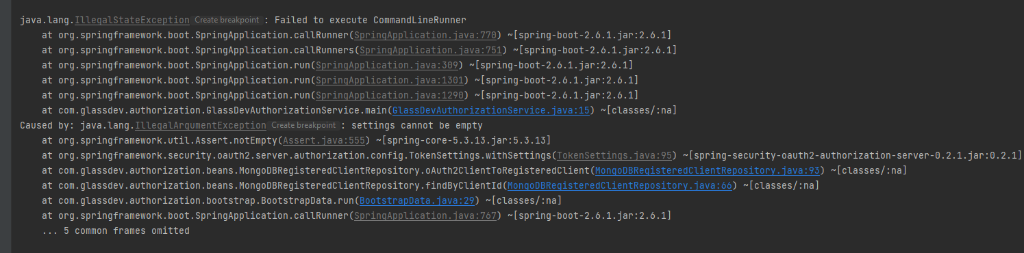 Add null check in clientSettings and tokenSettings methods for RegisteredClient builder · Issue ...