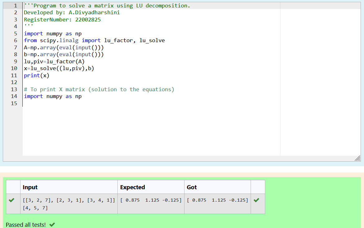 GitHub - divyadharshiniddanbarasu/LU-Decomposition