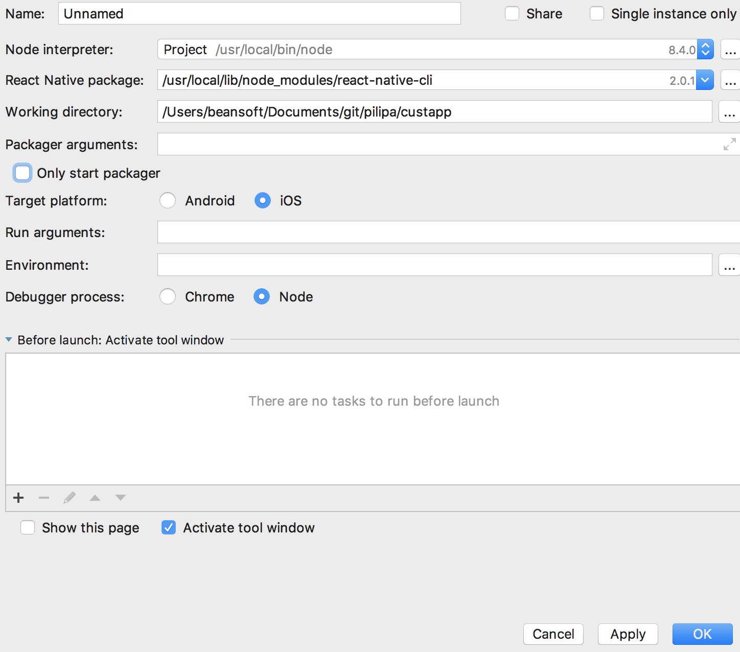 debugApk目前只是安装一个debugAPk?在编辑器打红色断点不能用啊 · Issue #28 · beansoft/react-native-console · GitHub