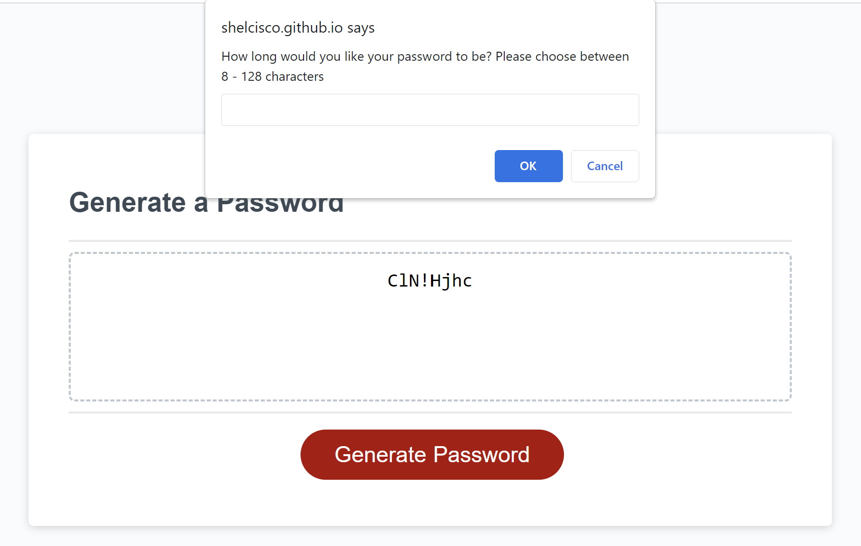 Github Shelciscopassword Generator Prompt Responsive Randomized Password Generator