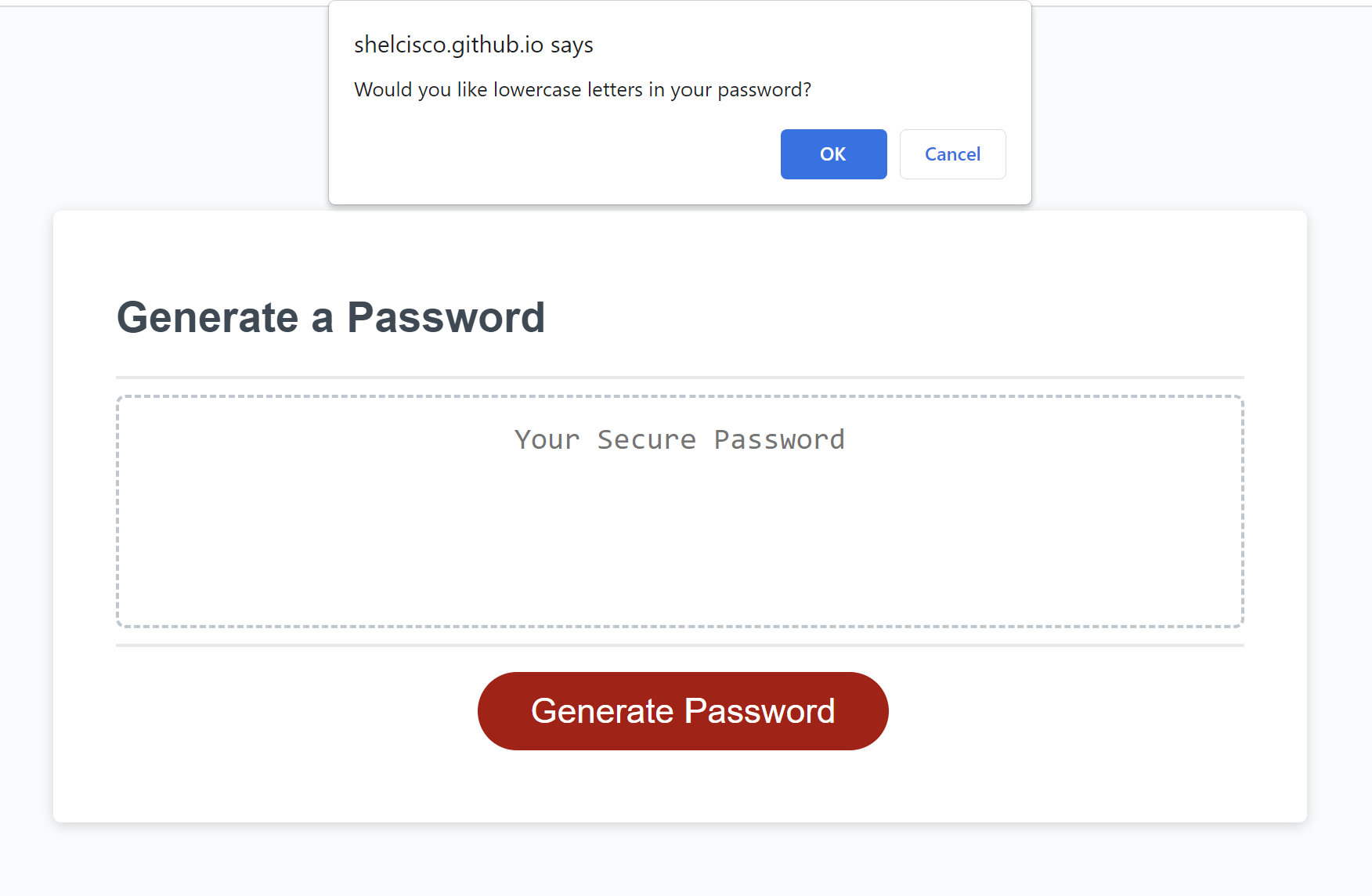 GitHub - Shelcisco/Password-Generator: Prompt Responsive Randomized ...