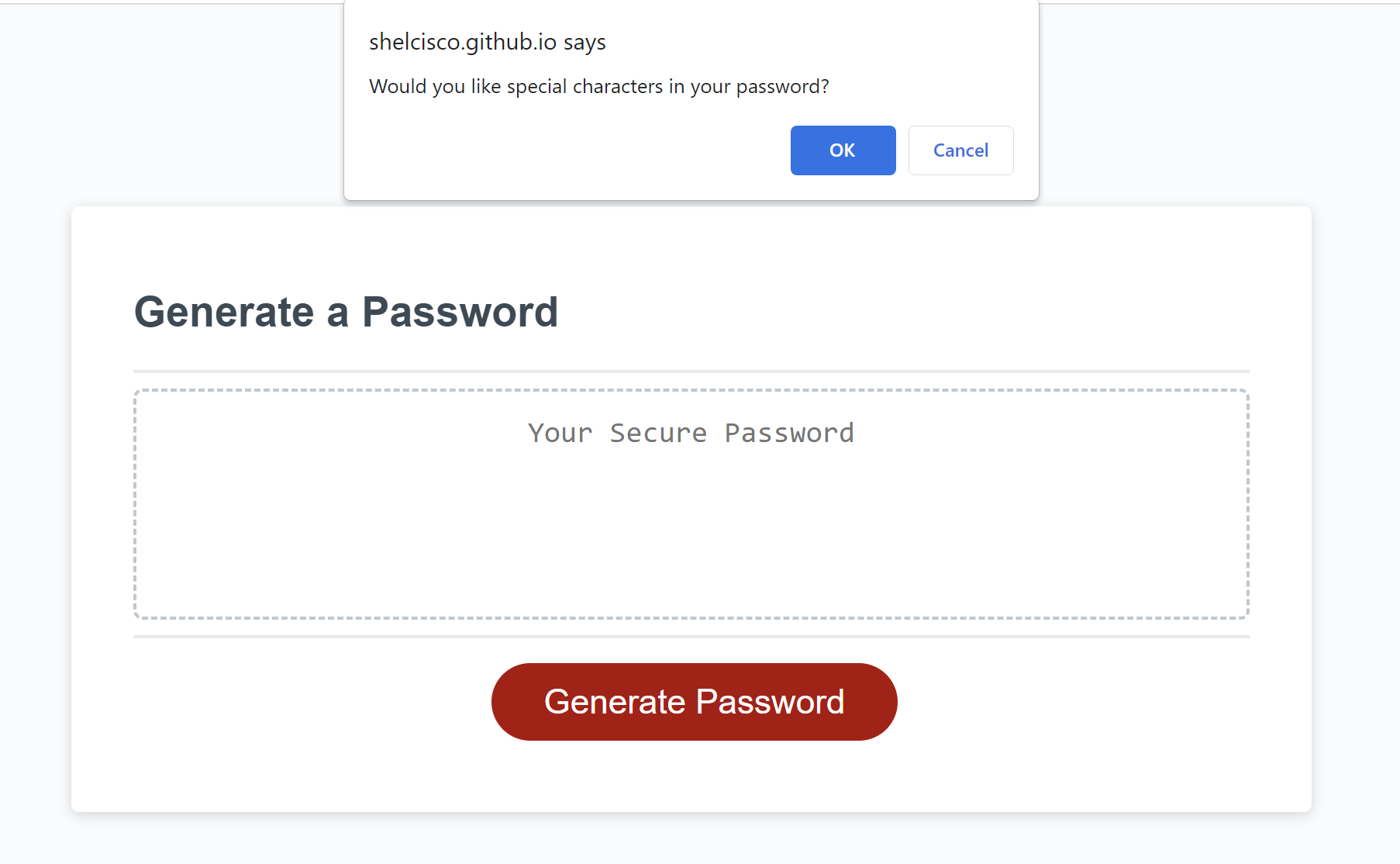 Github Shelciscopassword Generator Prompt Responsive Randomized Password Generator