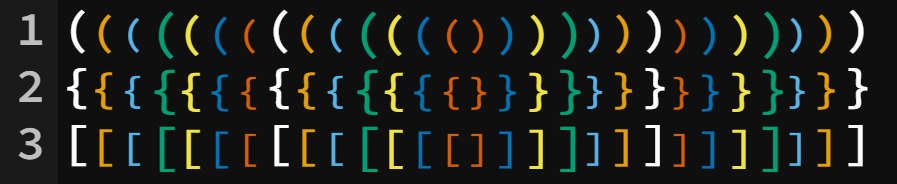 rainbow parentheses should use more distinctive colors · Issue #9166 ...